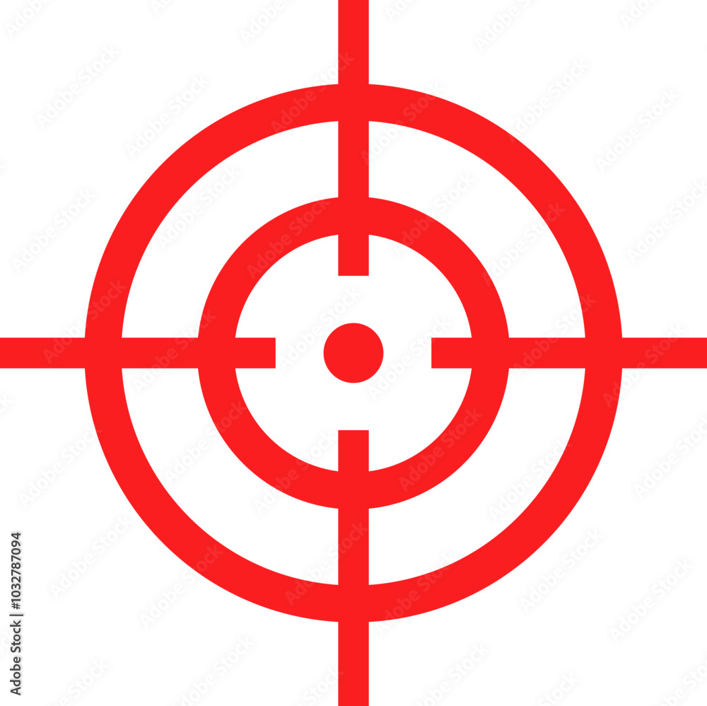 Target destination icon in red line style. Vector for apps or web ...