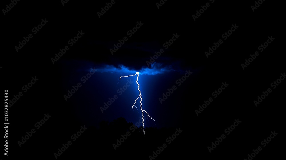 Lightning bolt, also known as thunderbolt or lightning flash, manifests ...