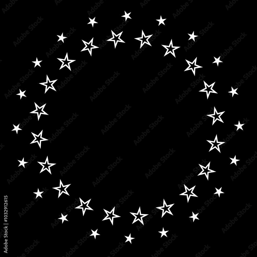 Animated circle rotating double stars motion graphic. Customize to add ...