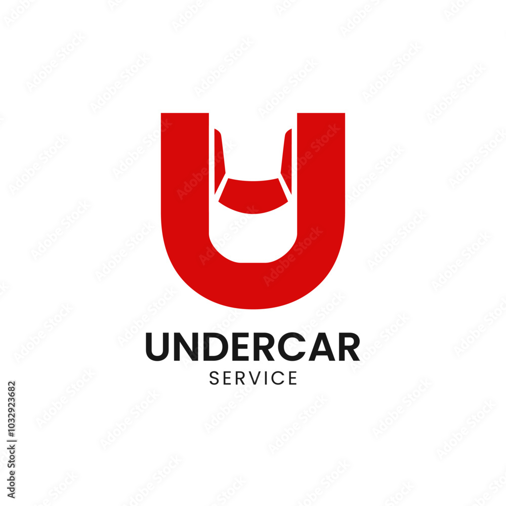Letter U with car vector logo design. Fonts for automotive, vechile ...