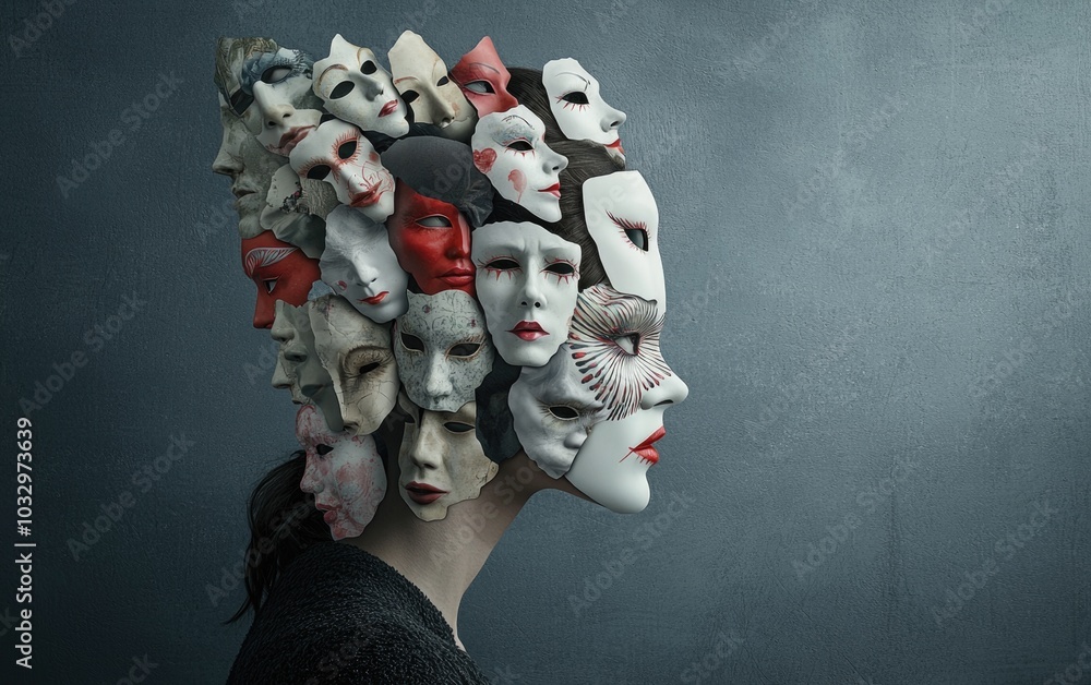 Masked identities: navigates emotional masks, expressions, how face ...