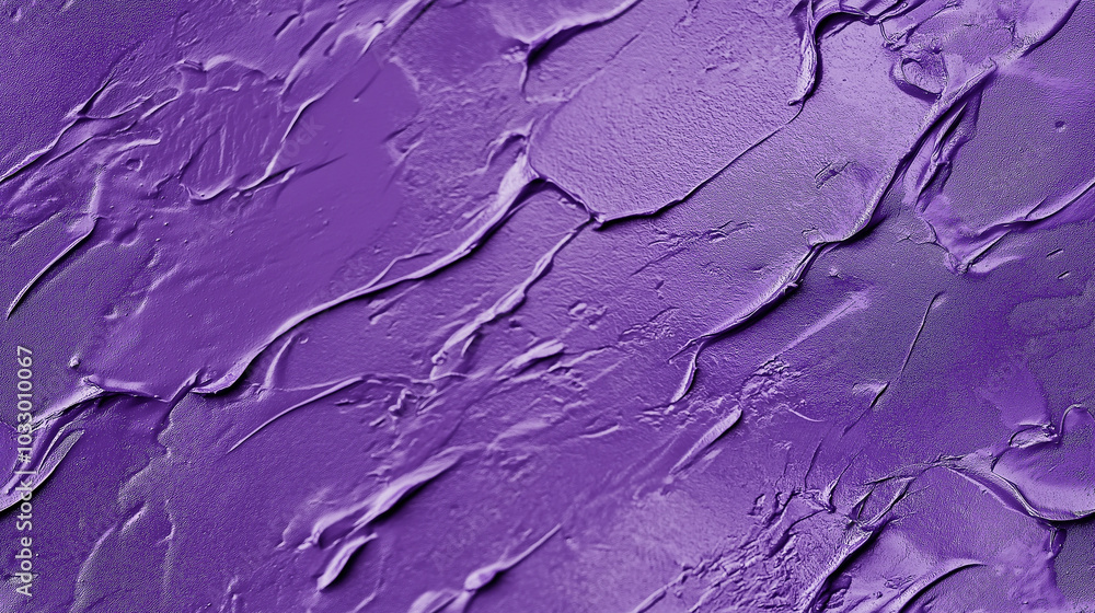 a close-up, top-down view of violet emulsion paint, with a texture ...