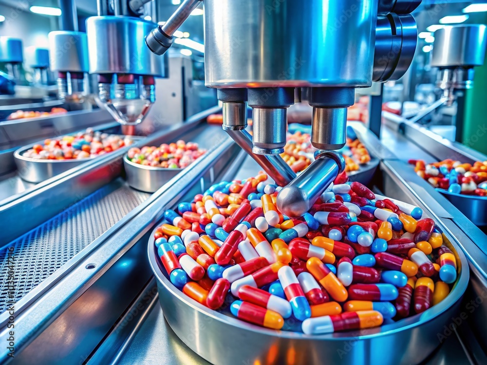 Automatic Capsule Filling Machine in Pharma Factory - High Dynamic ...