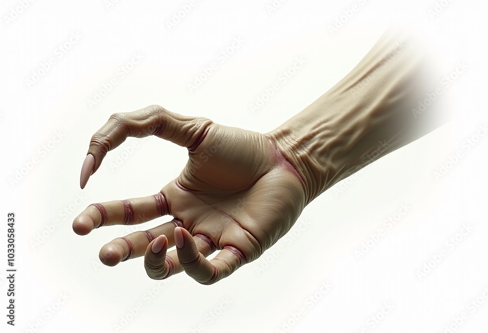 Vivid Alien Hand Design: An Intricate Representation of ...