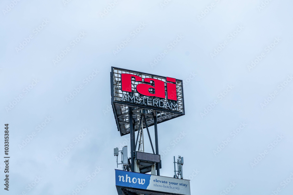 RAI Amsterdam Convention Centre logo sign, formerly Amsterdam RAI ...