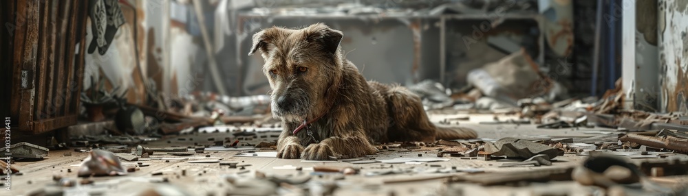 ภาพประกอบสต็อก Illustrate the aftermath of pet accidents in stunning 3D ...
