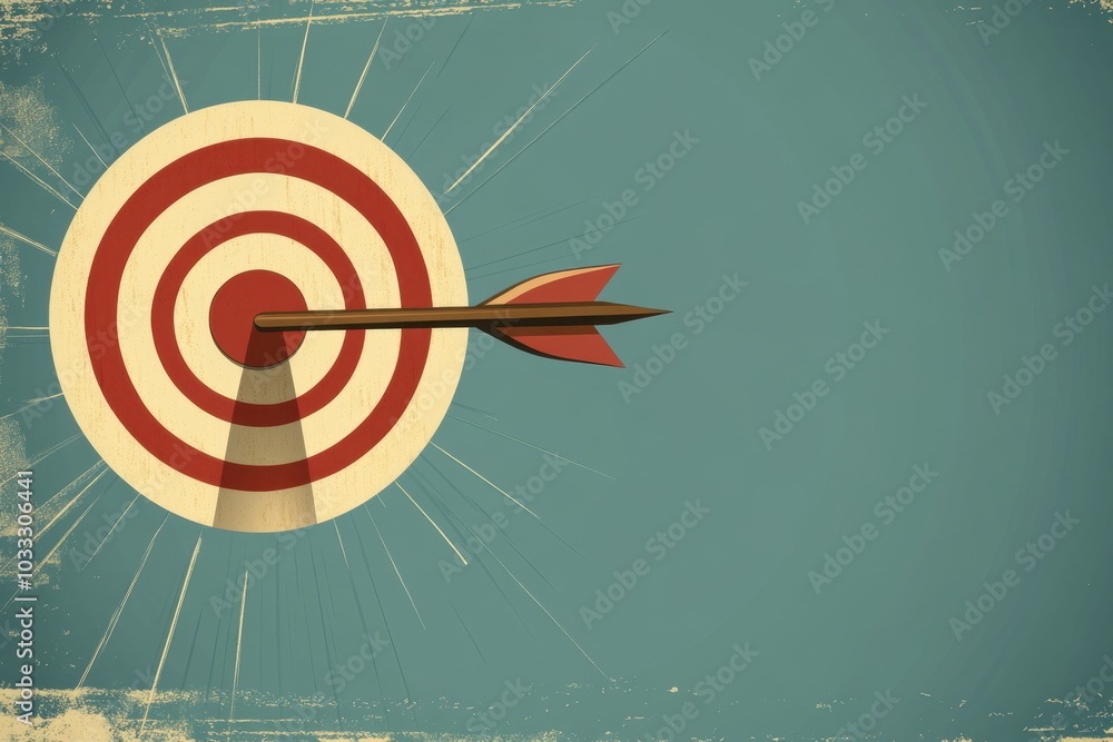 An infographic featuring a target with an arrow hitting the bullseye ...