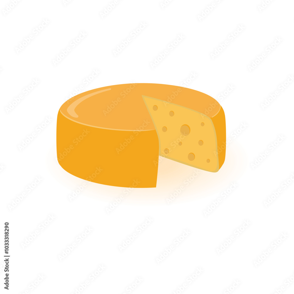 Cheese wheel icon. Cartoon of cheese wheel vector icon for web design ...