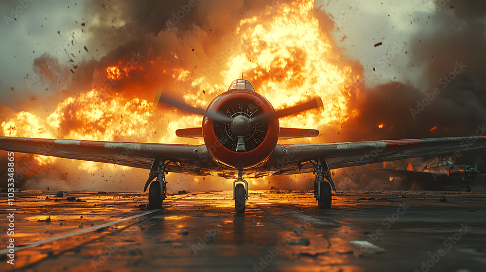 A Low-Angle Shot of the F4U Corsair Aircraft, an Iconic WWII Fighter ...