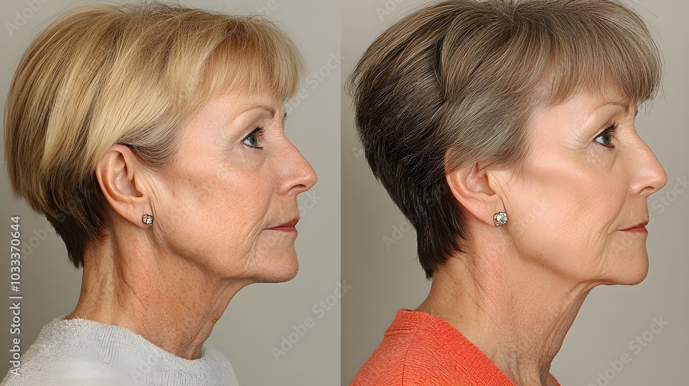 Facelift transformation story with before-and-after photos, showcasing ...