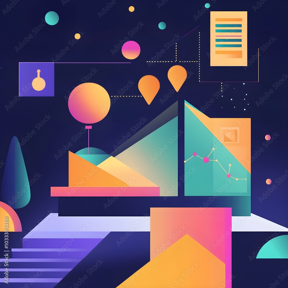 20. Future business roadmap flat design side view strategic vision ...