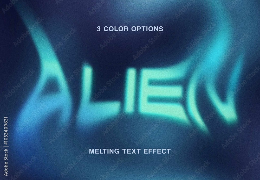 Mystery Alien Text Effect Mockup Stock Template | Adobe Stock