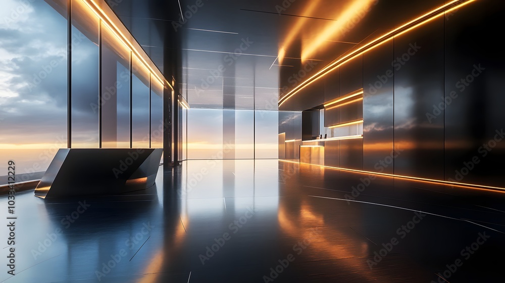 115. "A high-tech 3D render studio with sleek surfaces and futuristic ...