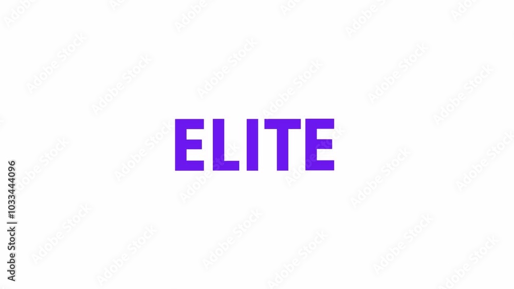 Elite Text Animation. Alpha matte with transparent background 4K ...