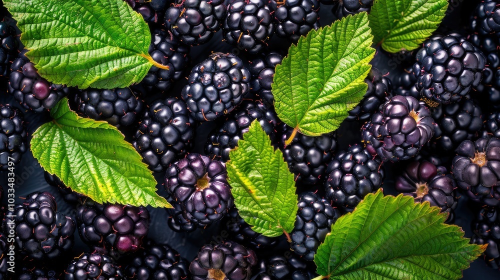 Fresh blackberries banner. Blackberry background --no text and people ...