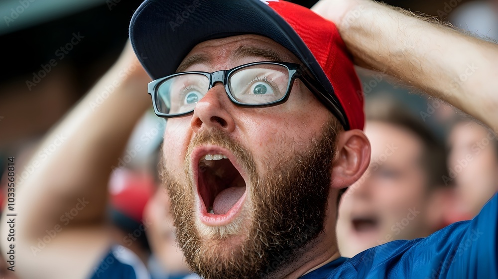 Group of passionate fans expressing their disbelief and disappointment ...
