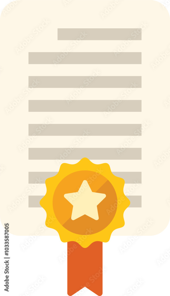 Official document is marked with golden seal and red ribbon, showing ...