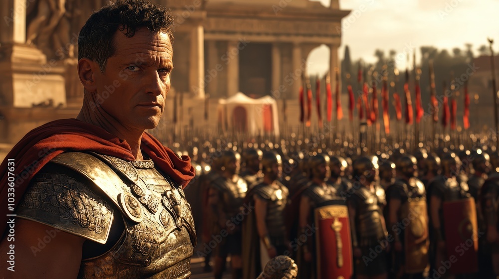 Julius Caesar: The Power of the Roman Empire - A Military Scene from ...