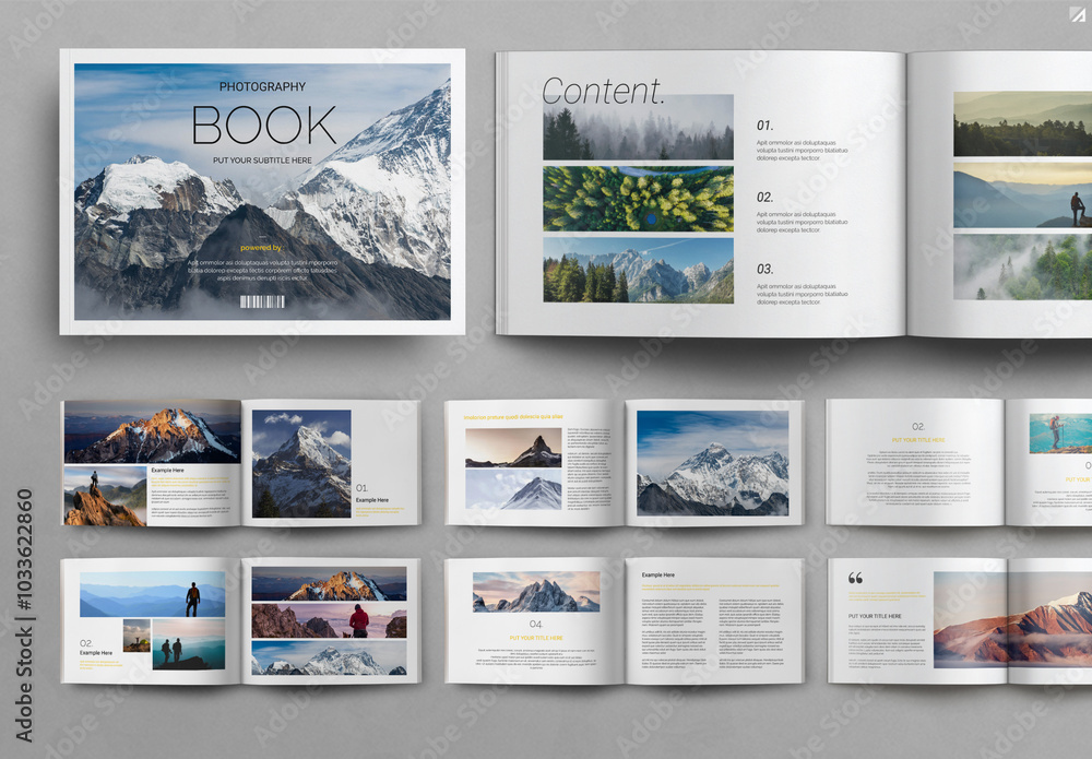 Minimal PhotoBook Layout Stock Template | Adobe Stock