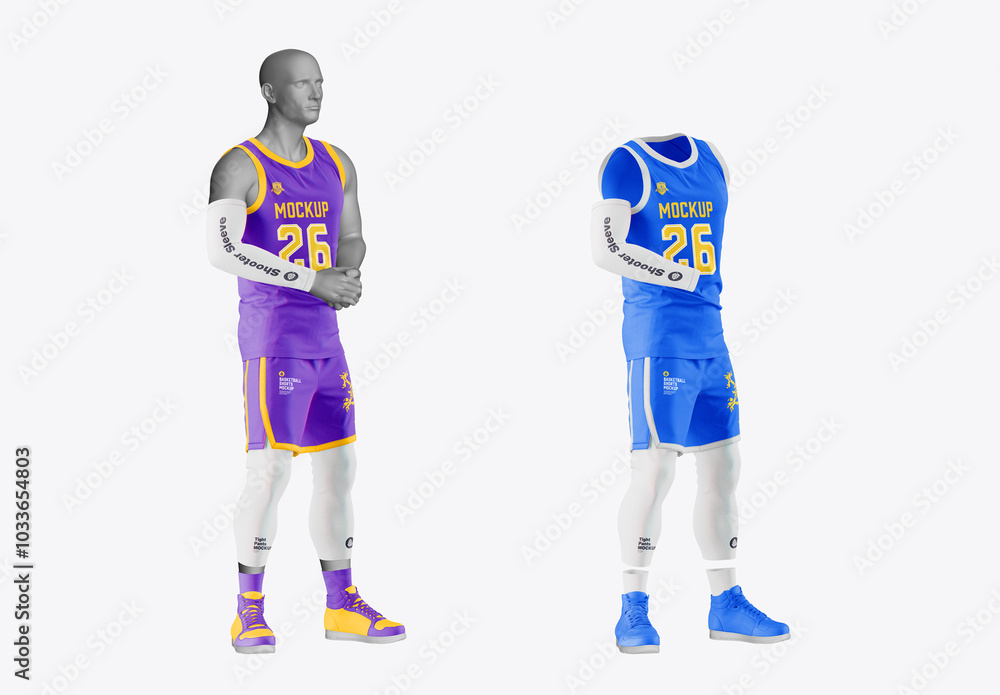 Basketball Player Kit with Mannequin Mockup Stock Template | Adobe Stock