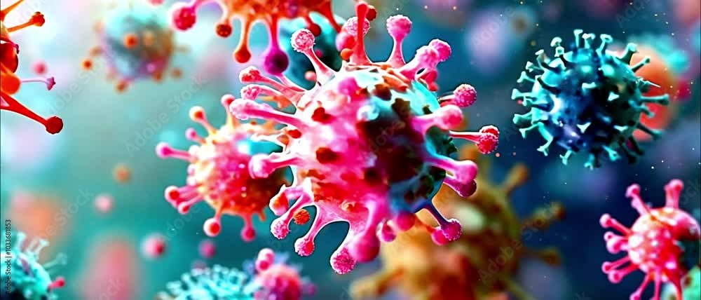 Microbiome intestine factories microbiota. Virus pink 4k video. Gut ...