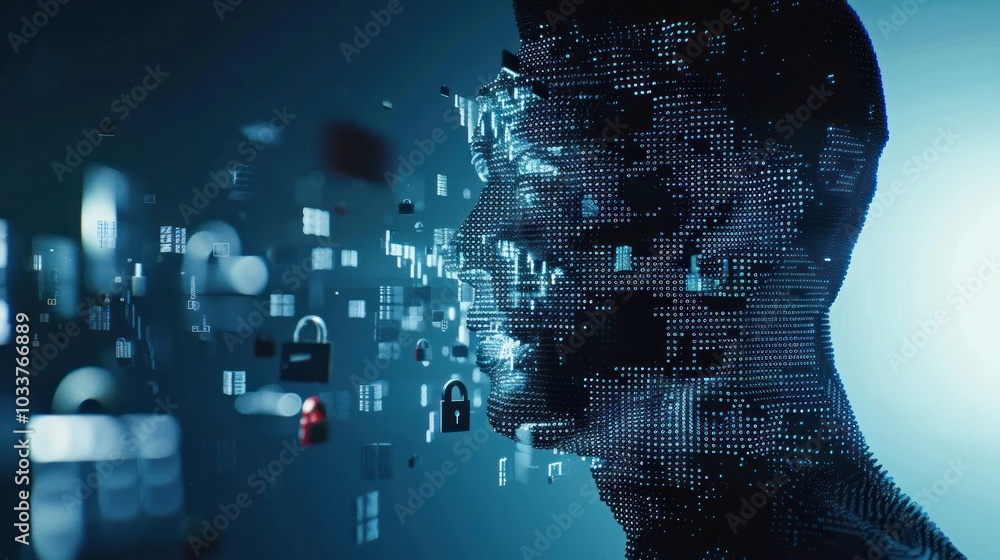 Futuristic digital cityscape featuring a stunning display of cyberpunk ...