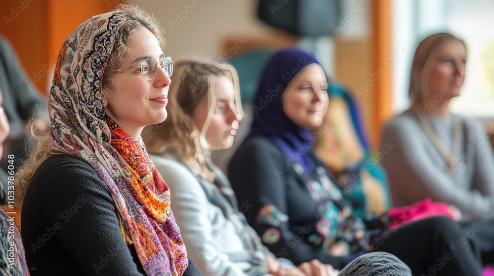An interfaith family gathering, where different religious traditions ...