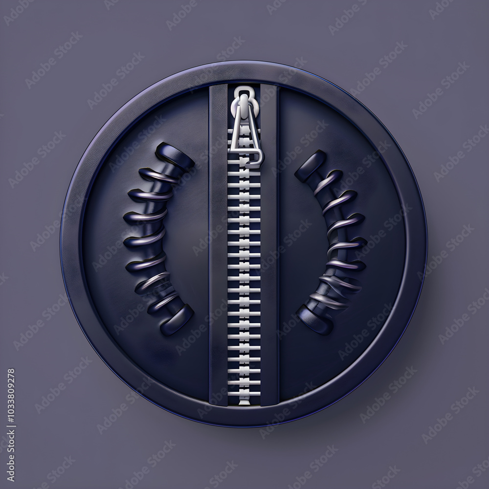 Stylized Zipped Disk Icon Representing File Compression and Efficient ...