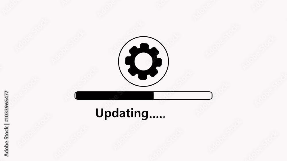 Updating icon, loading animation, upload, download animation. Setting updating icon animation ...