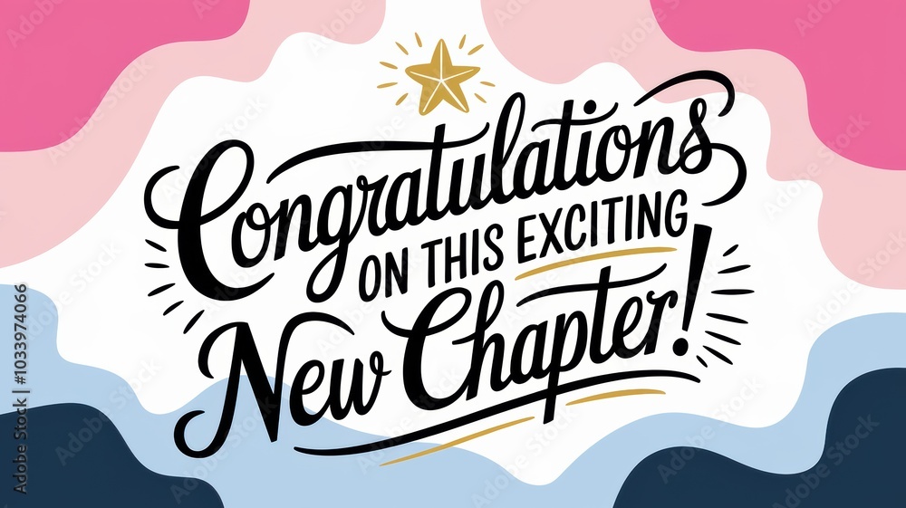 Colorful Typography: 'Congratulations on This Exciting New Chapter ...