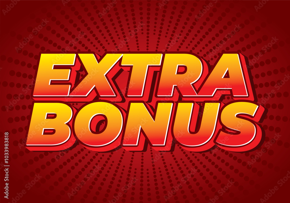 Extra bonus. Text effect in 3D style for social media or promotional ...