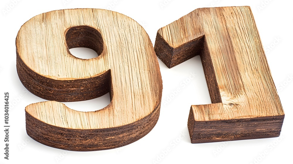 Closeup photograph of the number 9 made from distressed weathered ...