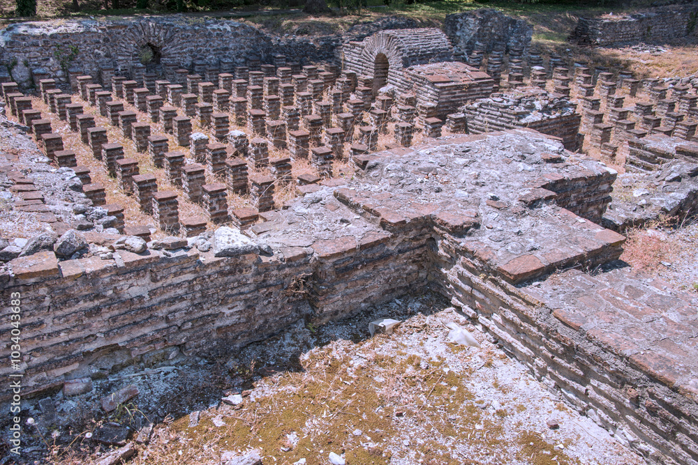 Zeus Temple in Dion at the foot of Mount Olympus. The city was built ...