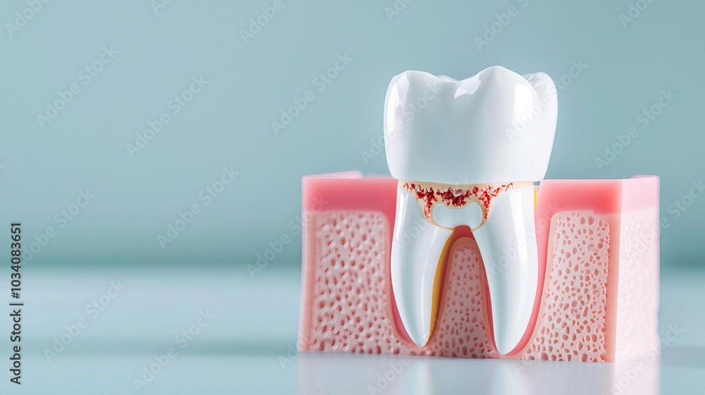 Photo & Art Print 3D cross-section of a tooth with decay reaching the ...
