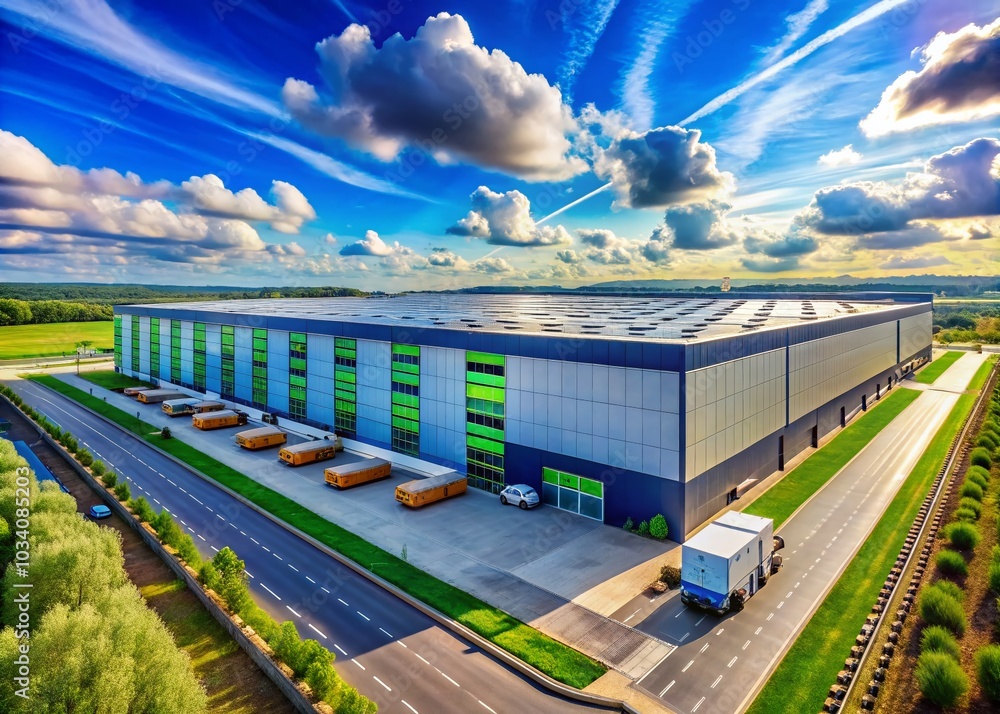 Futuristic Logistics Facility Built with Prepainted Steel Sandwich ... Futuristic Logistics Facility Built with Prepainted Steel Sandwich ...