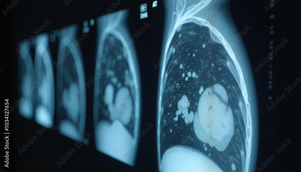 Detailed Medical Imaging of Chest X-rays Showing Various Lung ...