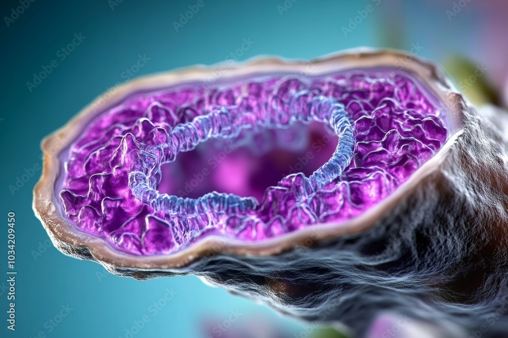 Eccrine sweat glands under a microscope, with ducts extending to the ...