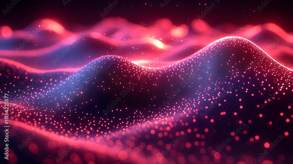 Pulsing geometric waveforms chromatic energy fields and data visualizations for immersive audio ...