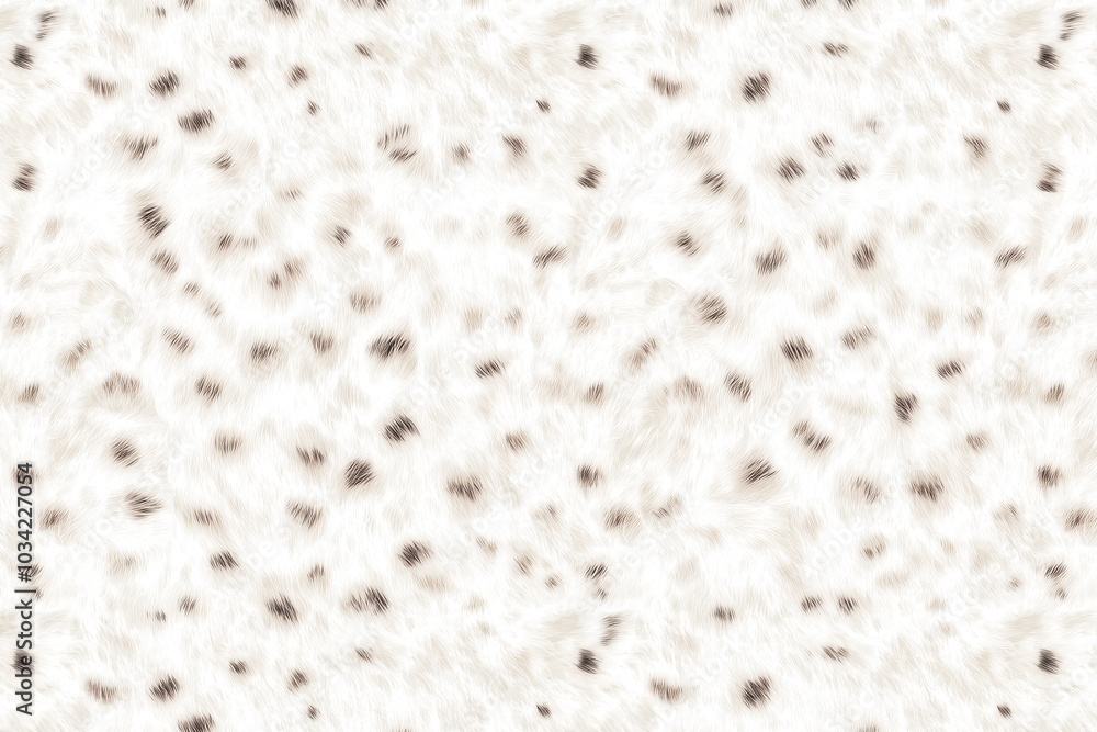 white fur with scattered black spots, resembling animal fur texture ...