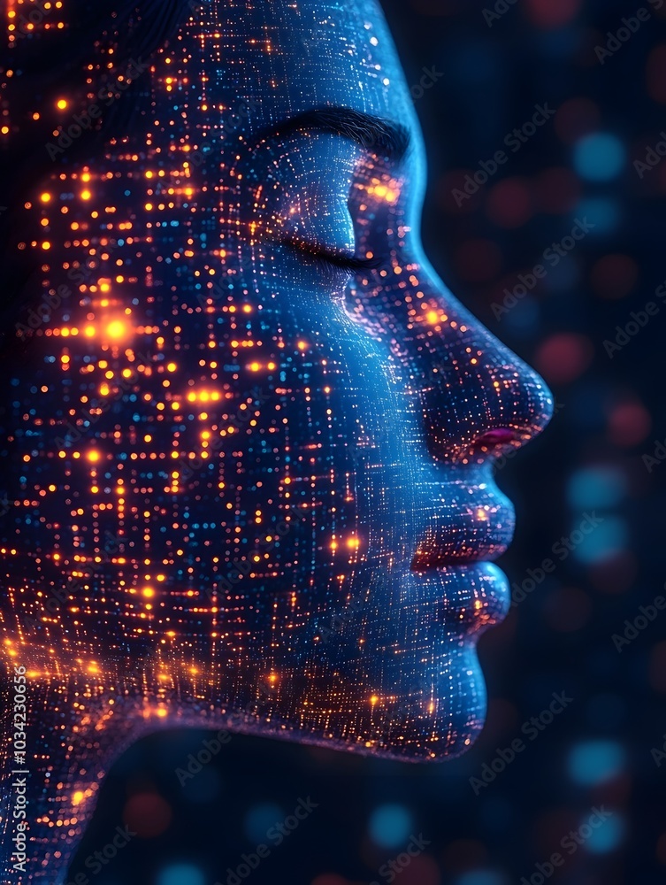 Digital background ideal for AI powered solutions neural network node ...