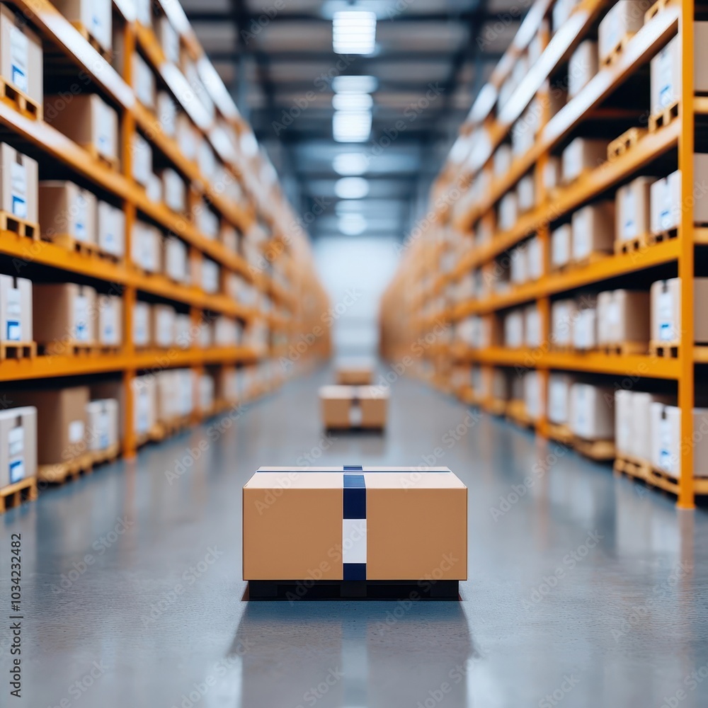 Warehouse plan with smart sensors and RFID tracking zones, efficient ...