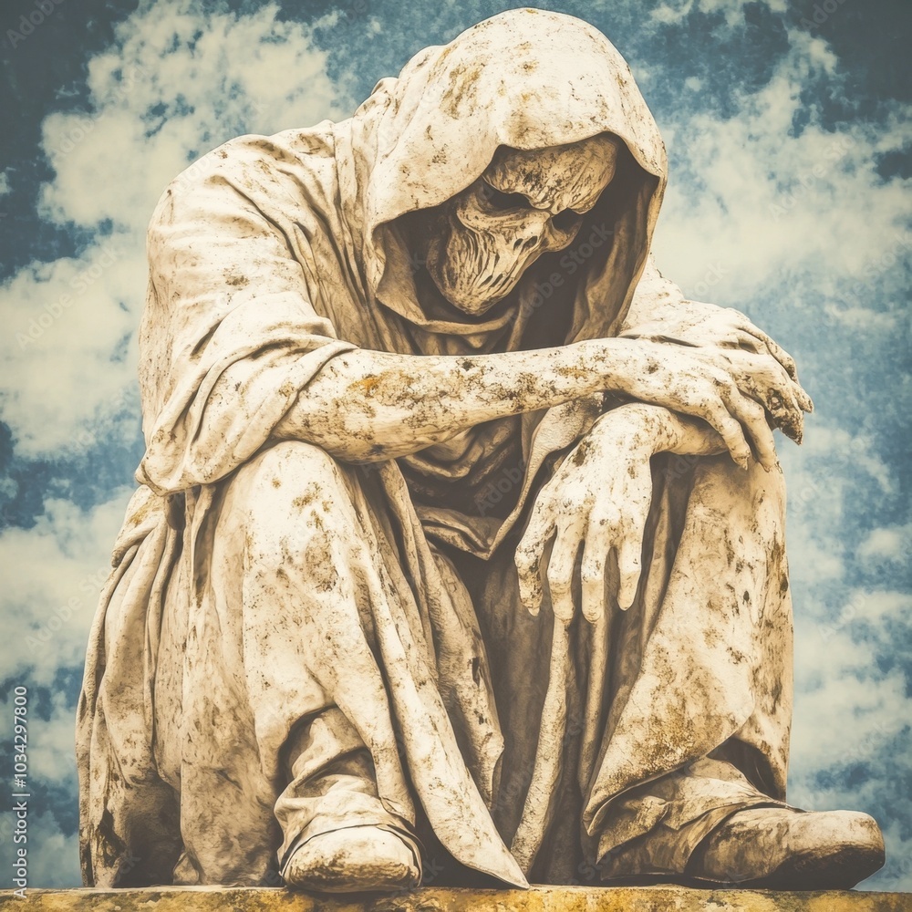 Shrouded Colossal Faceless Entity Exuding Pure Fear in Abandoned Ruins ...