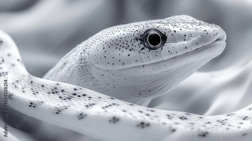 eel fish portrait sleek and elegant with intricate scales white space ...