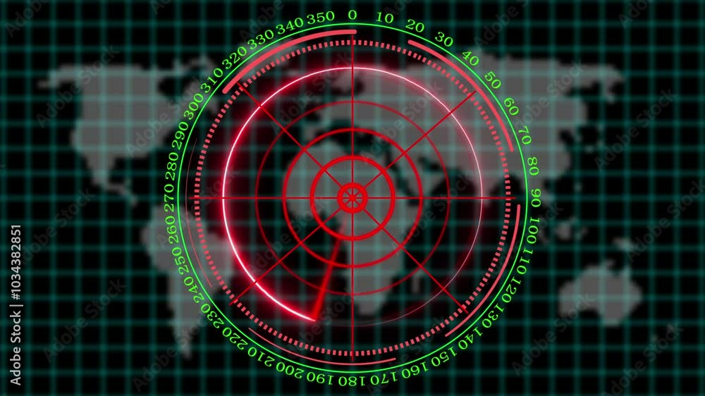 Digital radar screen infographic HUD . radar targets and futuristic ...