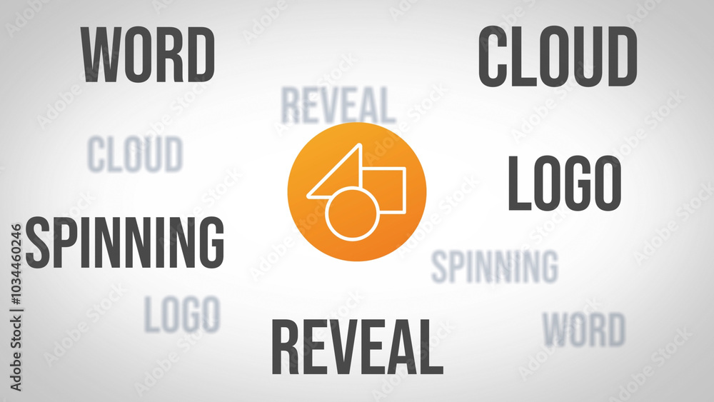 3D Spinning Word Cloud Logo Reveal Stock Template | Adobe Stock