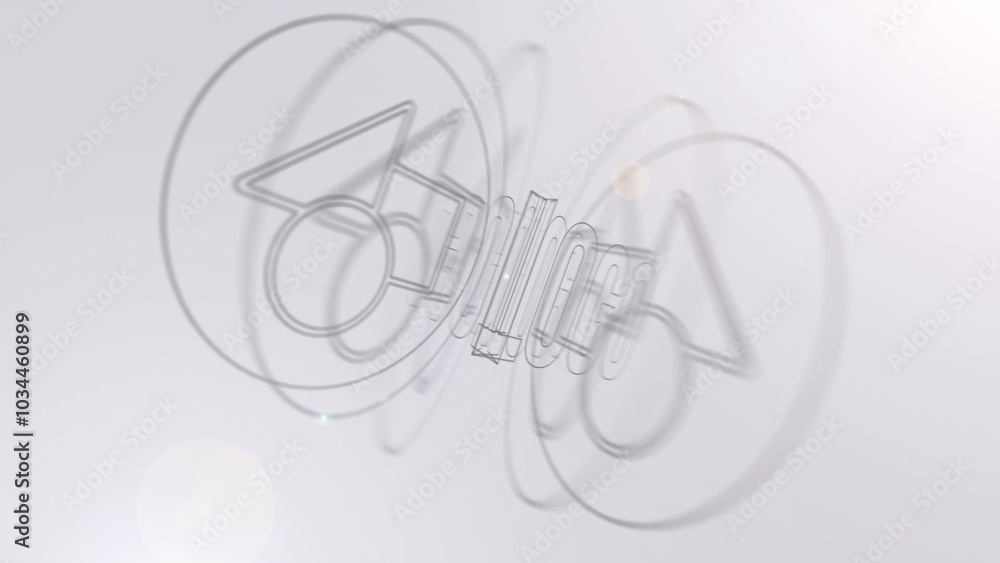 Clean 3D Echo Line Spinning Logo Reveal Stock Template | Adobe Stock