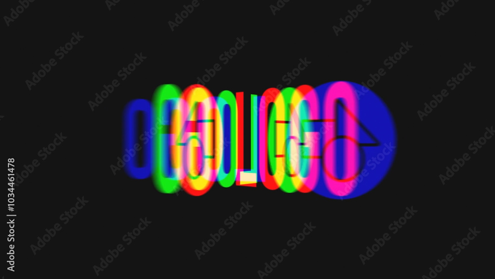 Spinning RGB Split Logo Reveal Stock Template | Adobe Stock