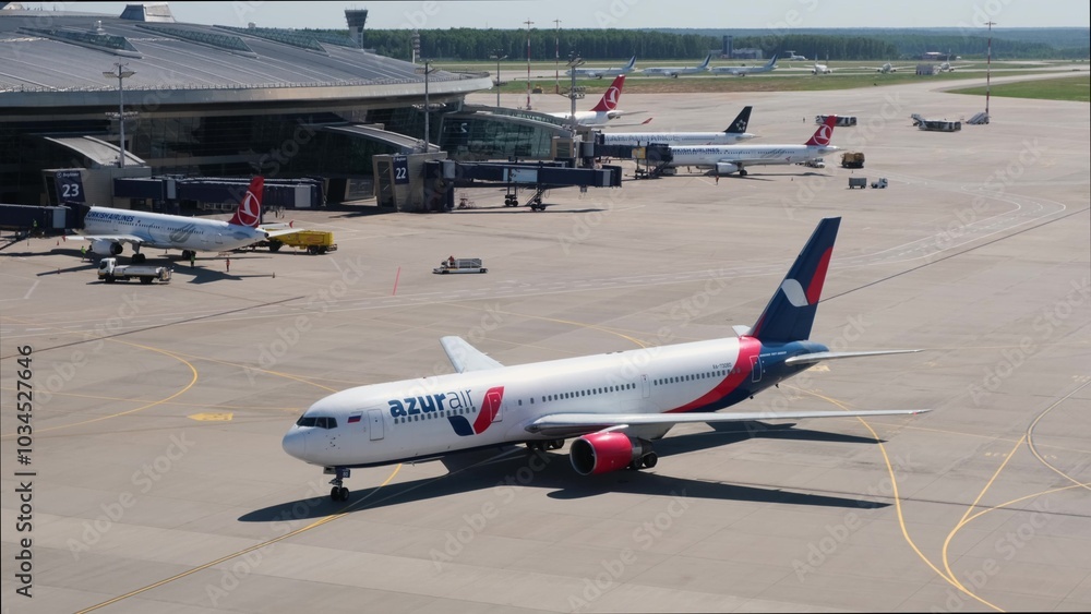 Foto de Moscow, Russia - 02 Jul, 2022. Large widebody civilian aircraft ...