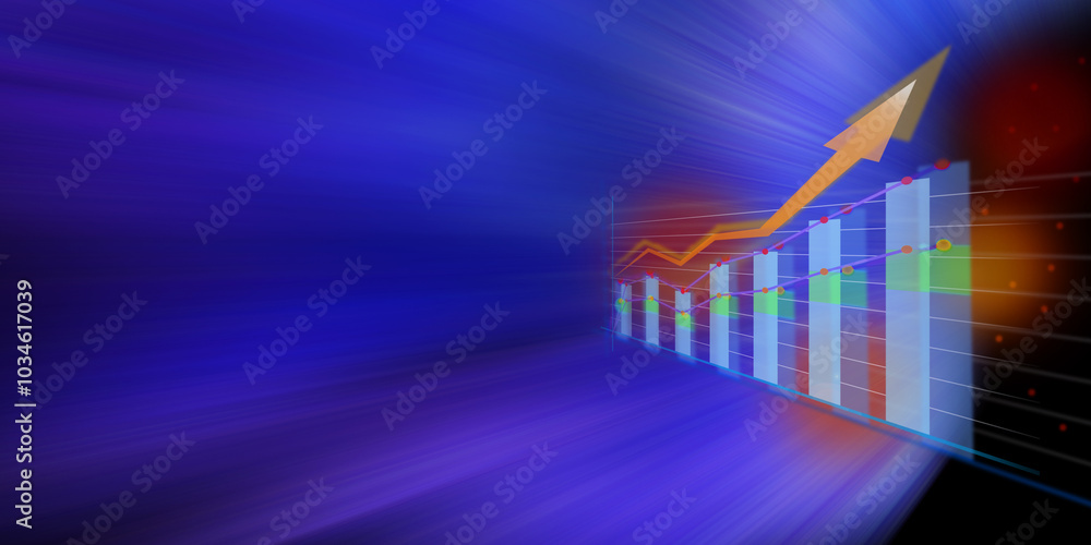 Market and Digital Asset Investment target diagram. Business financial ...