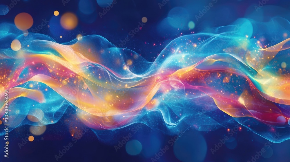 Abstract illustration of a fluid stream representing artificial ...